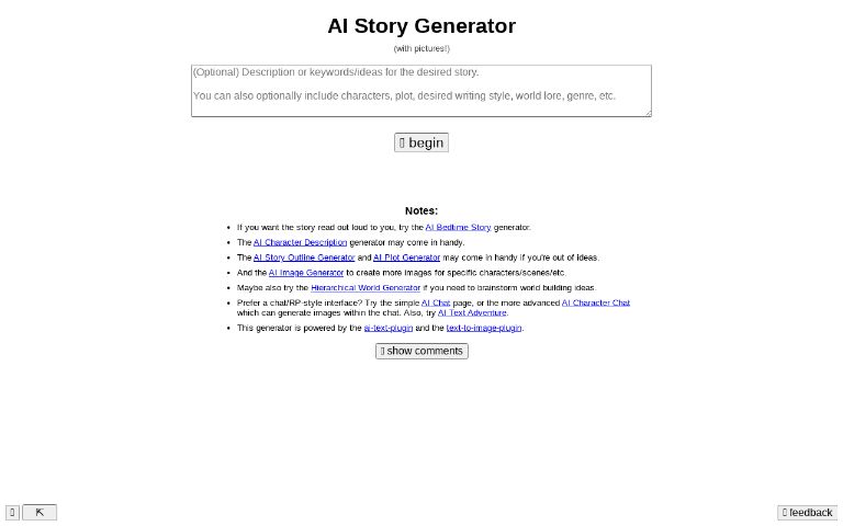 AI Story Generator (With Pictures) - free, no sign-up, unlimited