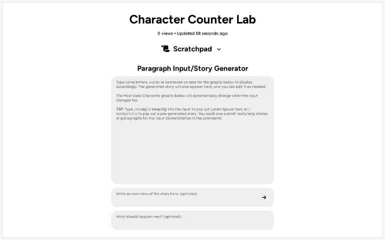 Character Counter Lab Perchance Generator