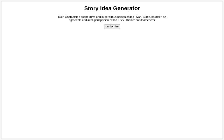 Story Idea Generator