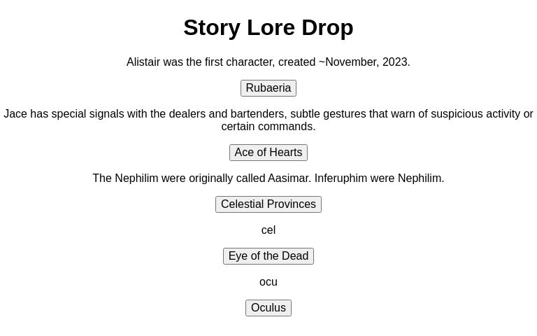 story-lore-drop ― Perchance Generator
