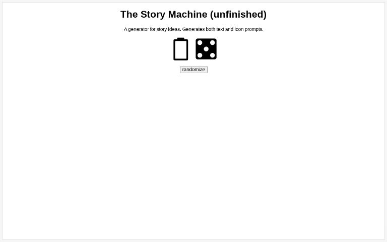 The Story Machine (unfinished) ― Perchance Generator
