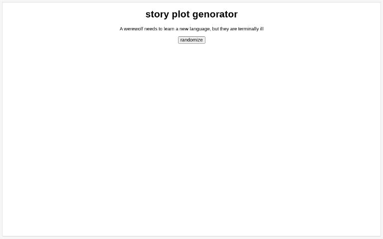 story plot genorator ― Perchance Generator
