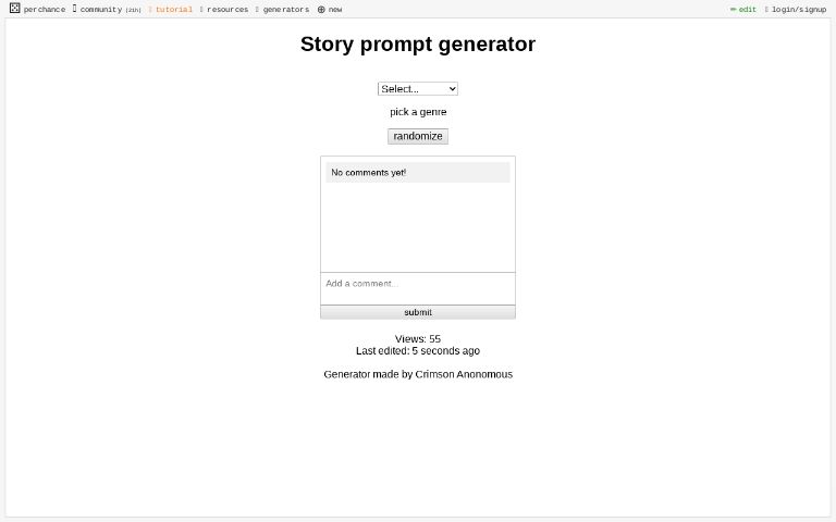 Story prompt generator