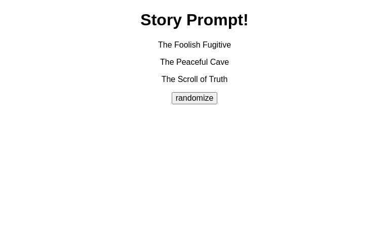Story Prompt! ― Perchance Generator