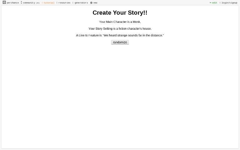Create Your Story!! ― Perchance Generator
