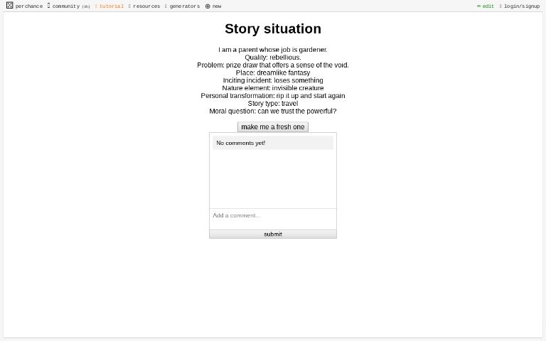 Story situation ― Perchance Generator