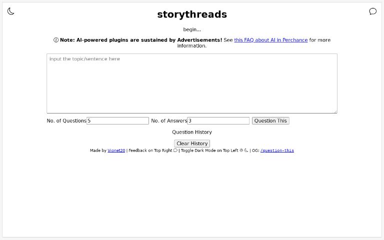 Story Threads ― Perchance Generator