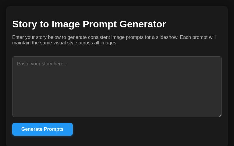 Story to Image Prompt Generator