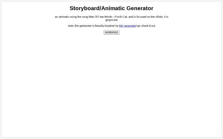 Storyboard/Animatic Generator