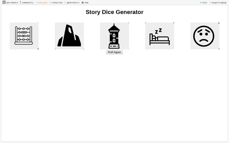 Story Dice Generator