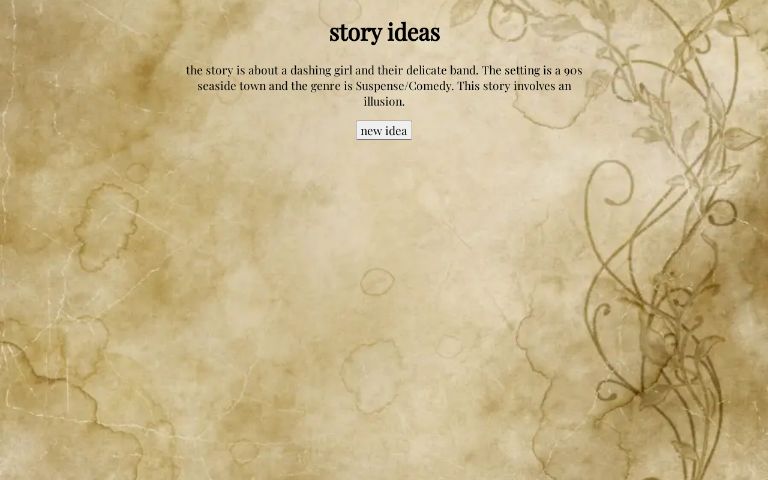 story ideas ― Perchance Generator