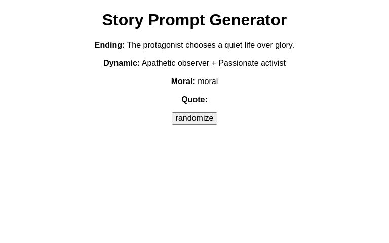 Story Prompt Generator