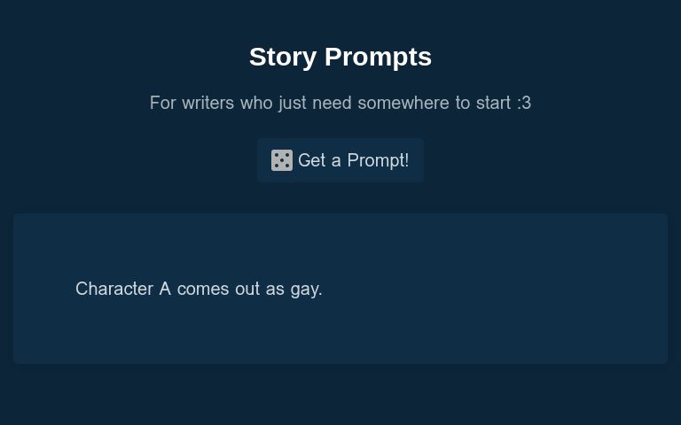 Story Prompts ― Perchance Generator