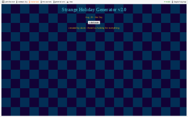 Strange Holiday Generator v2.0