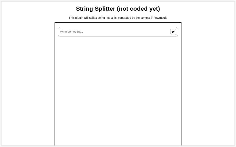 String Splitter (not coded yet) ― Perchance Generator
