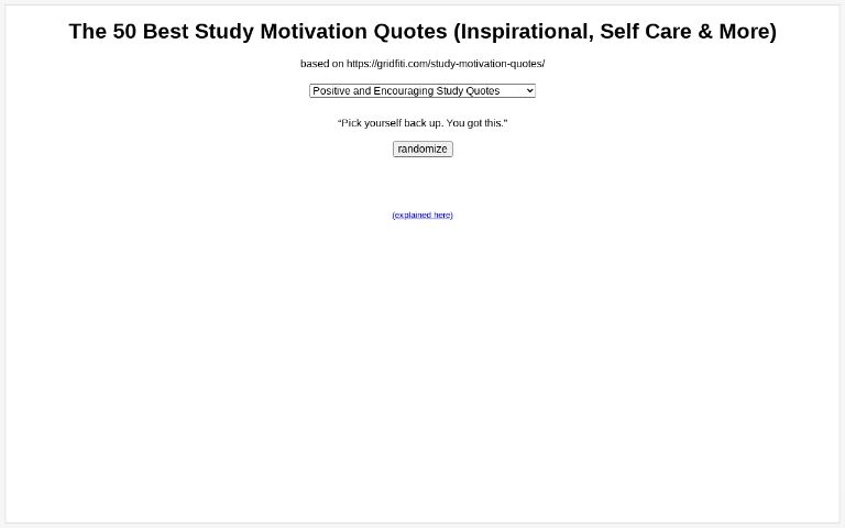 Study Inspo ― Perchance Generator