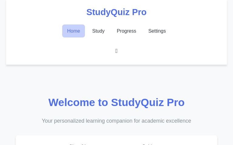 StudyQuiz Pro ― Perchance Generator
