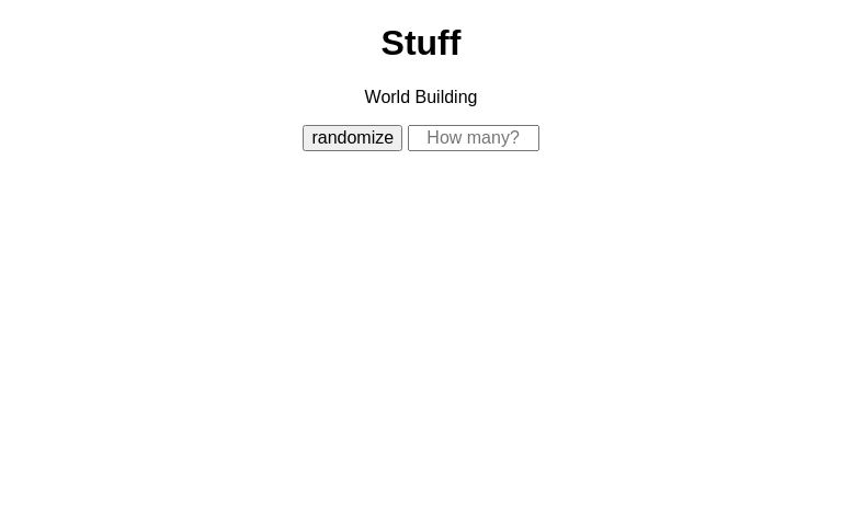 Stuff ― Perchance Generator