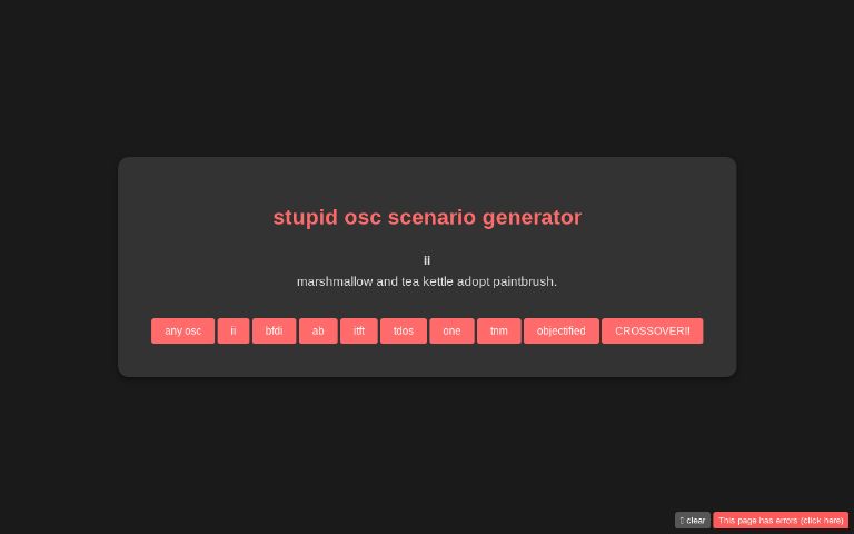 stupid osc scenario generator