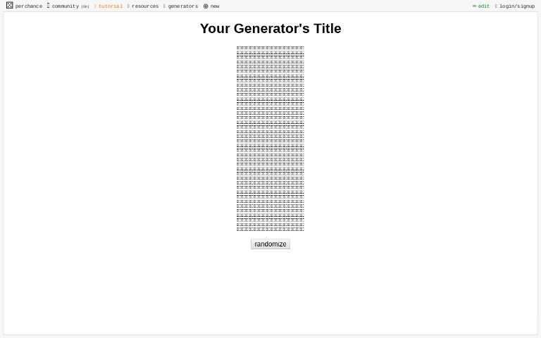 Minimal ― Perchance Generator