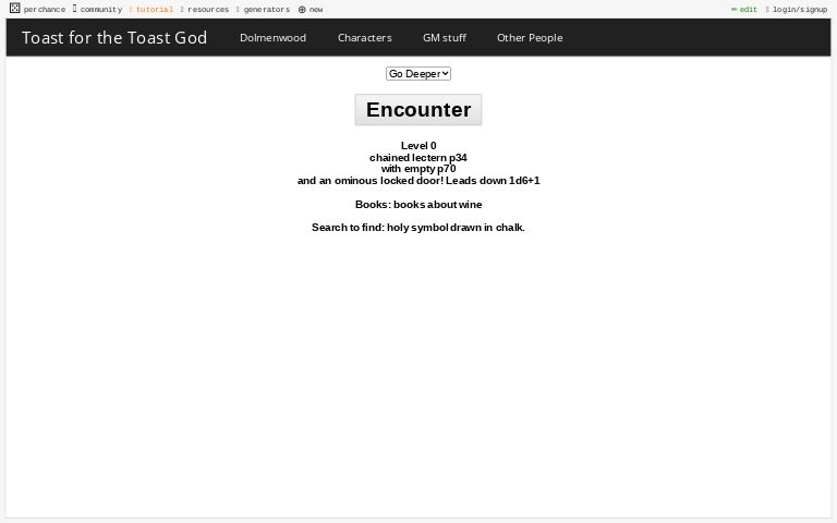 Encounter ― Perchance Generator