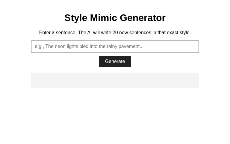 Style Mimic Generator