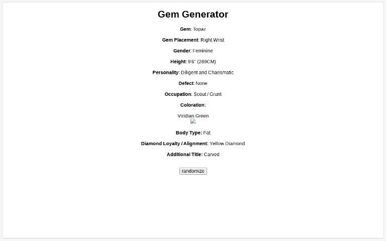 Gem Generator