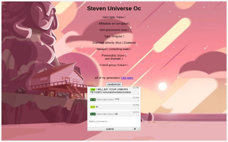 Steven Universe Oc ― Perchance Generator