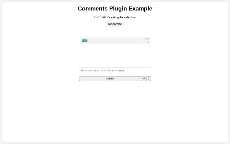 Comments Plugin Example