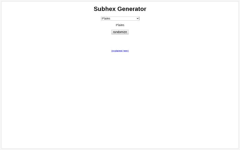 Subhex Generator