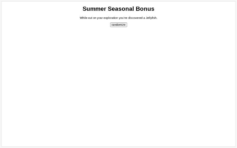 Summer Seasonal Bonus ― Perchance Generator
