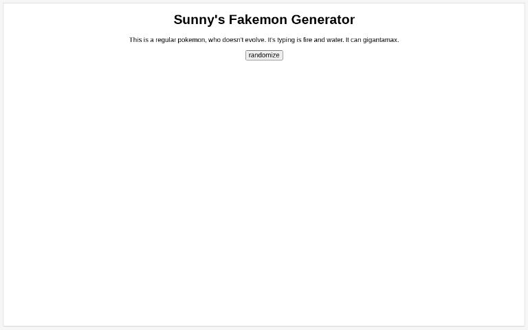 Sunny's Fakemon Generator