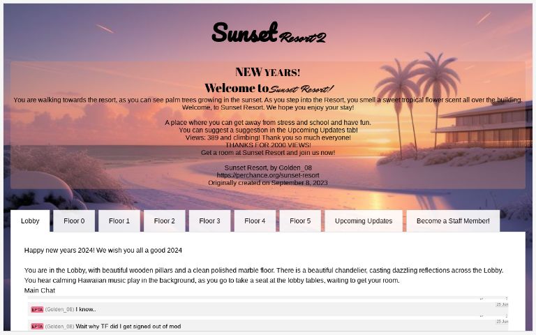 Sunset Resort 2 ― Perchance Generator