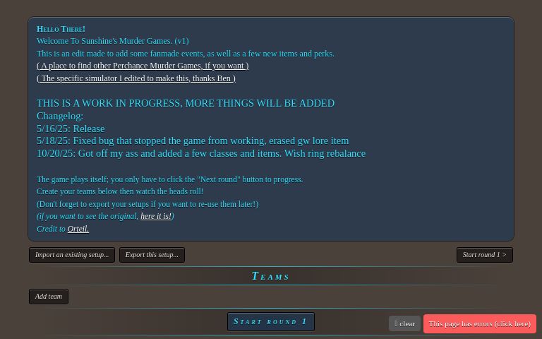 Sunshinegames ― Perchance Generator