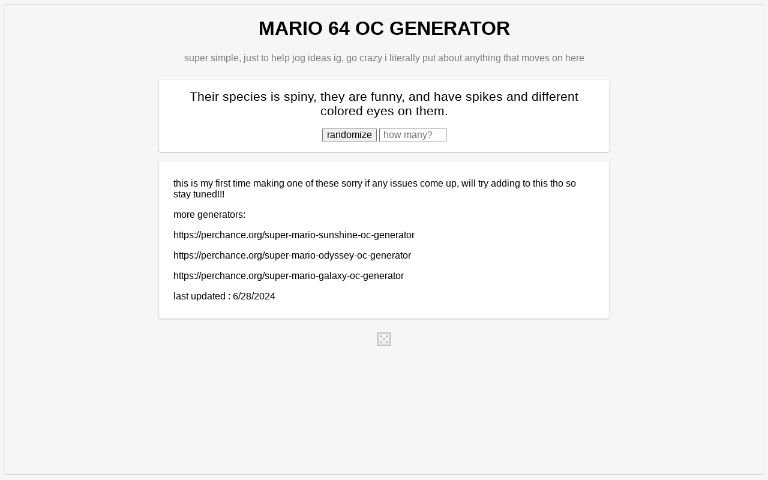 MARIO 64 OC GENERATOR