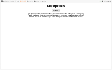 Superpowers ― Perchance Generator