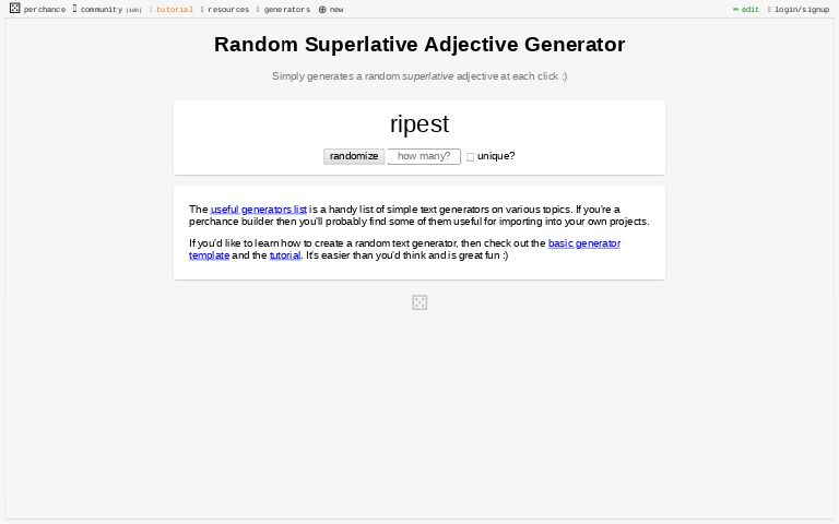 Random Superlative Adjective Generator