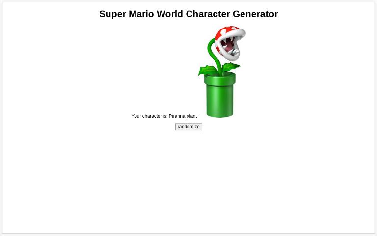 Super Mario World Character Generator