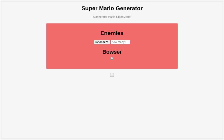 Super Mario Generator