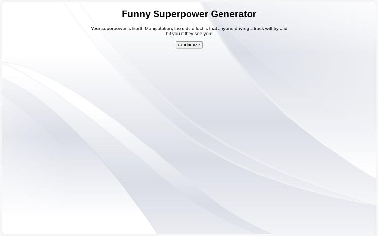 Funny Superpower Generator