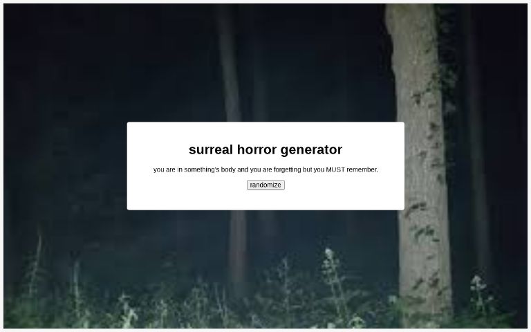 surreal horror generator