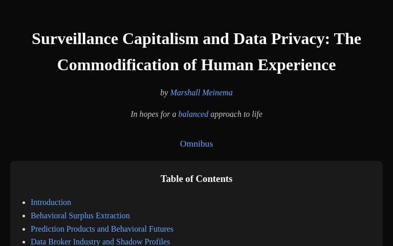 Surveillance Capitalism and Data Privacy: The Commodification of Human ...