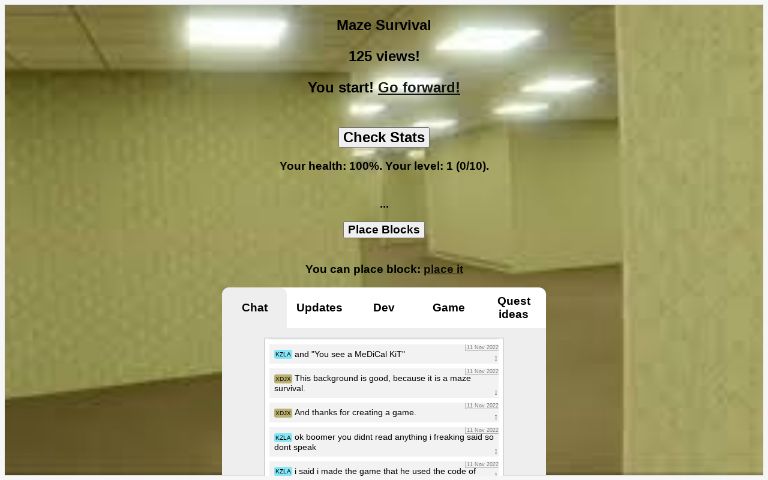 Maze Survival Simulator ― Perchance Generator