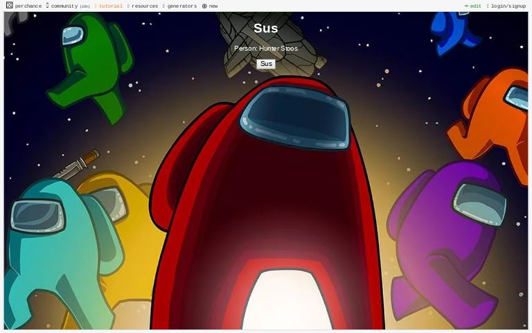 Sus ― Perchance Generator