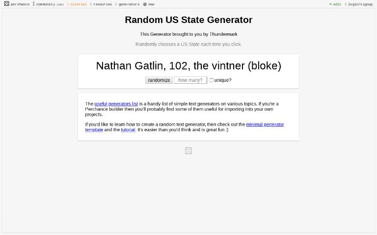 Random US State Generator