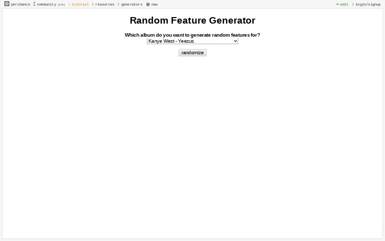 Random Feature Generator