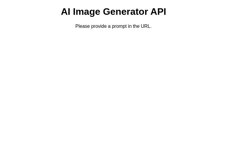 AI Image Generator API
