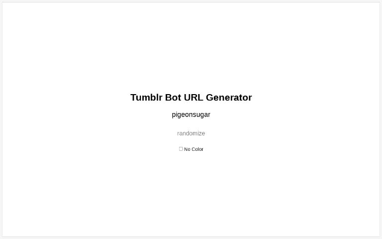 Tumblr Bot URL Generator