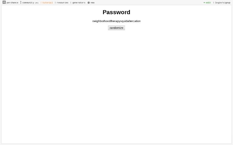 Password ― Perchance Generator