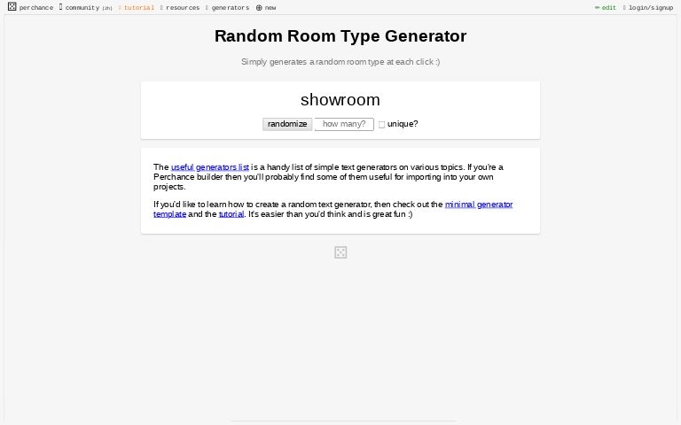Random Room Type Generator